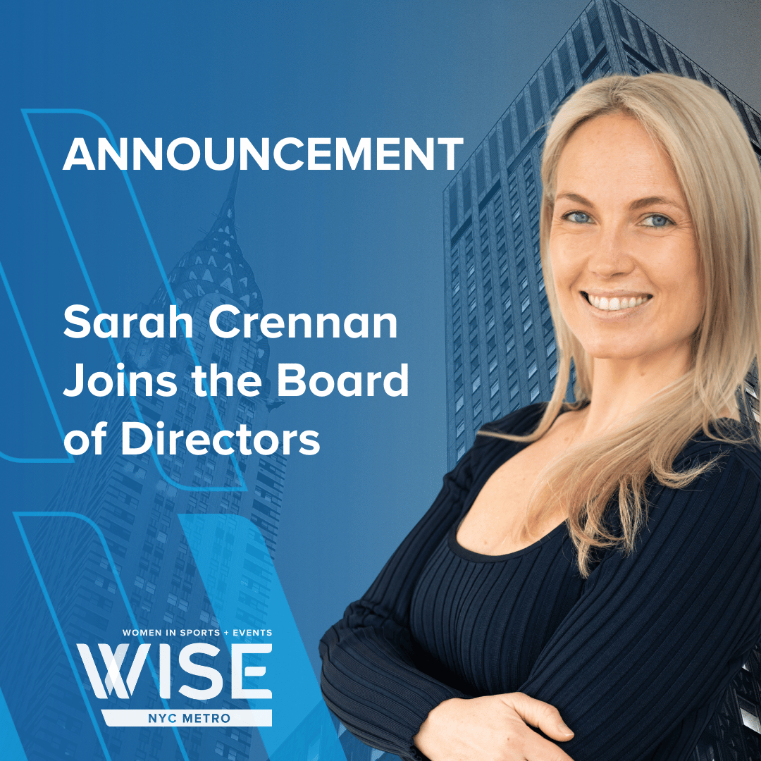 WISE NYC Metro Announces the Appointment of Sarah Crennan to the Board of Directors